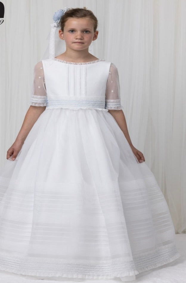 Rustic Chiffon Spanish Communion Gown Marla T245 – Sparkly Gowns