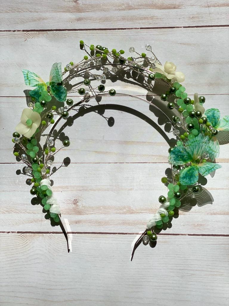 Flower Hair Crown Headpiece Pageant Flower Girl Communion Accessory St ...