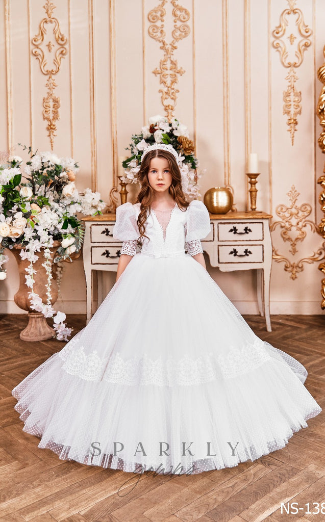 Ball Gown First Communion Dress 21138 – Sparkly Gowns