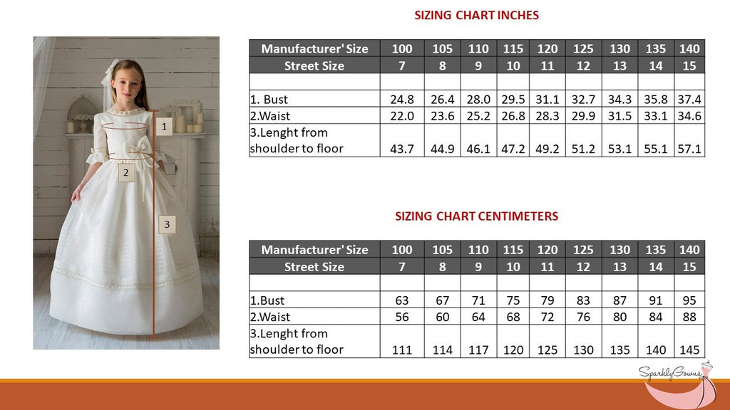 Carlota Plumeti Tulle Dress with Custom Length Spanish Communion Gown ...